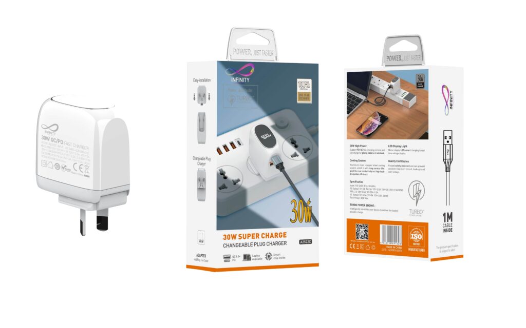 Changeable Plug Charger - Infinity Electronics Pty Ltd
