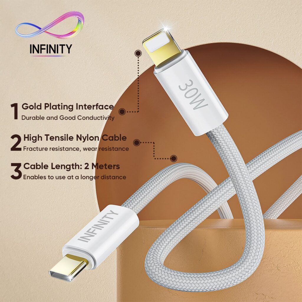 Type-C To Lighting Fast Charging Data Cable - Infinity Electronics Pty Ltd