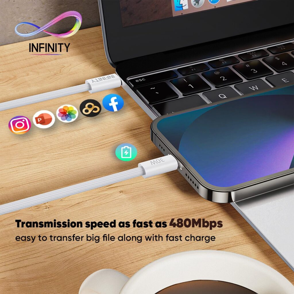 Type-C To Lighting Fast Charging Data Cable - Infinity Electronics Pty Ltd