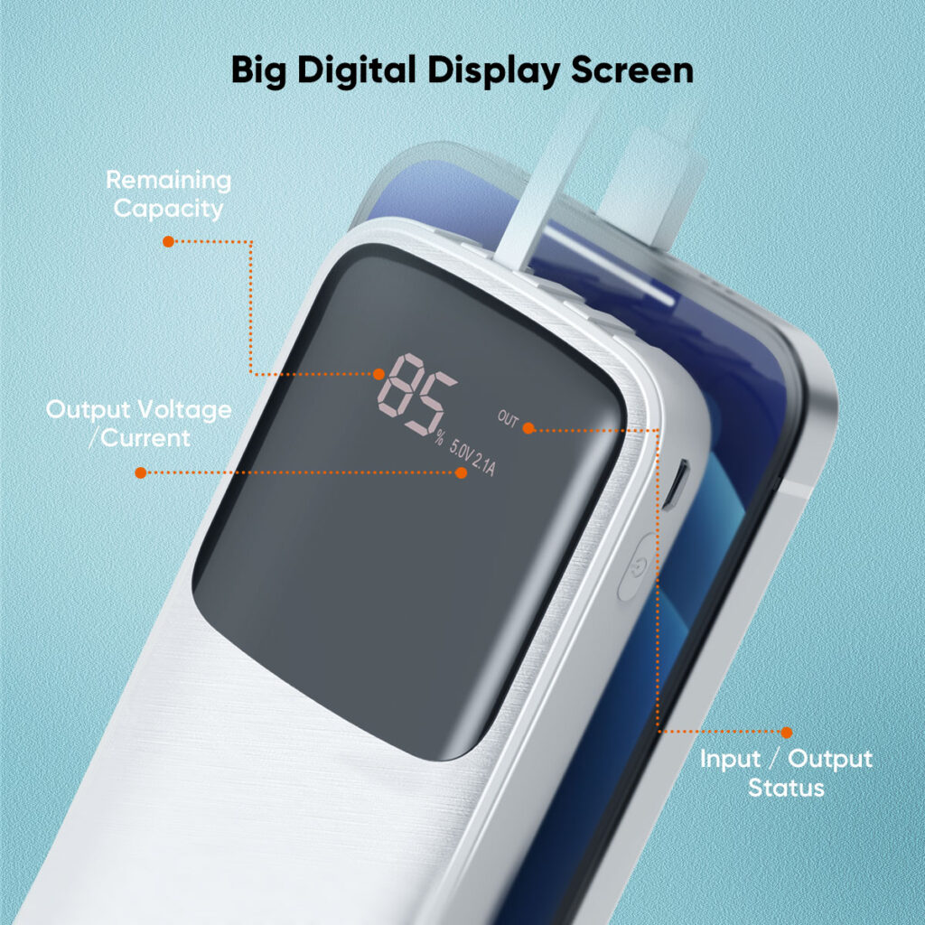 Powerbank With Built-In Cable - Infinity Electronics Pty Ltd